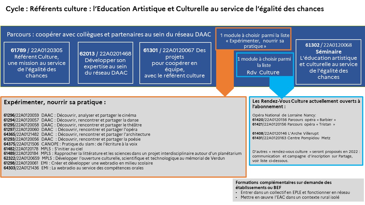 Cycle Référents culture : l’Éducation Artistique et Culturelle au ...